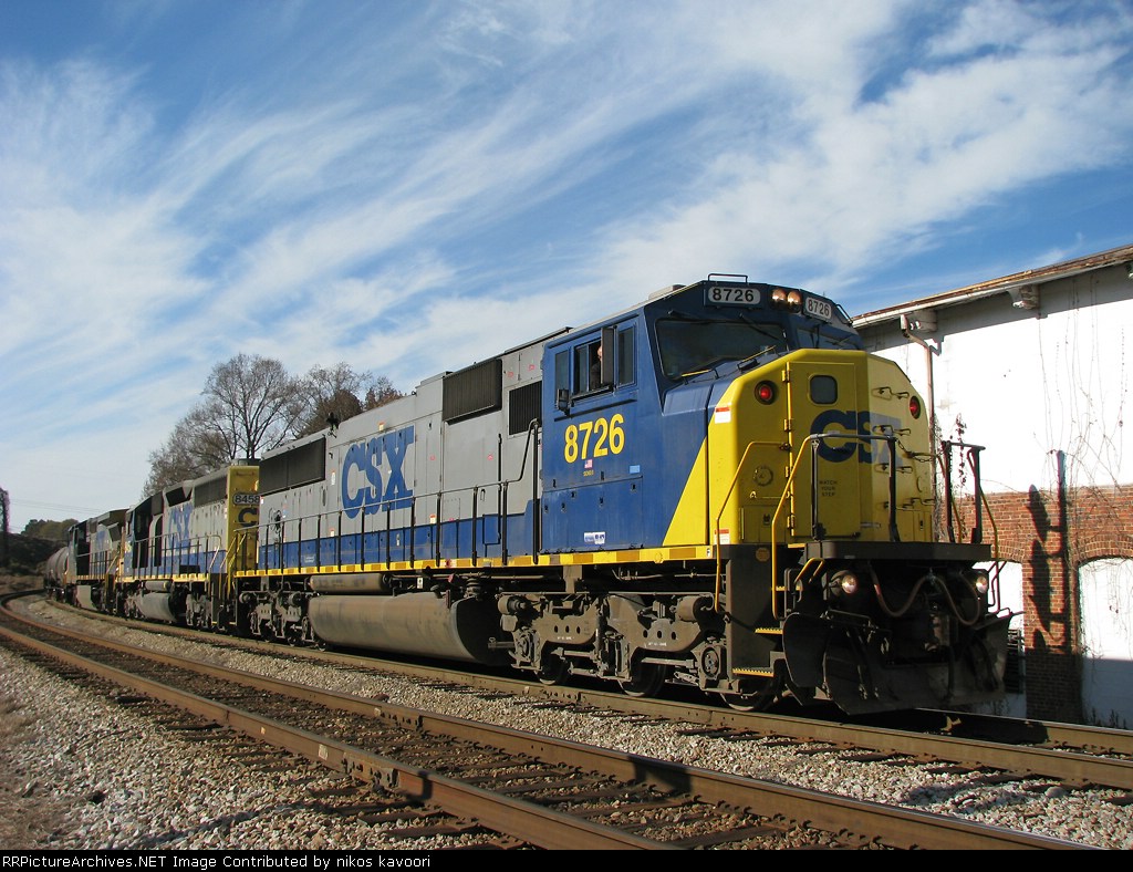 CSX 8726 with Marker lights on!